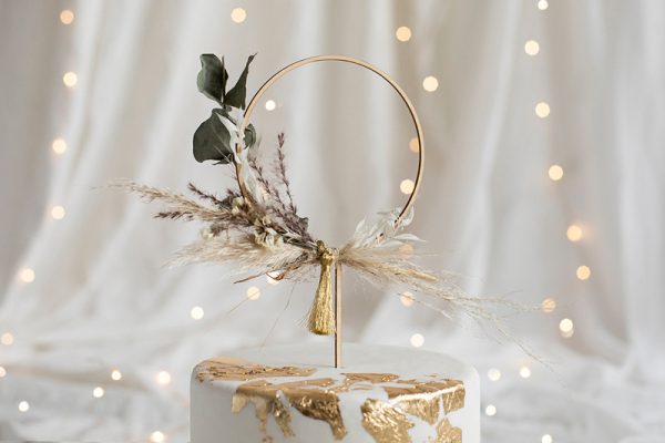 Topper aro de madera para la tarta• Mi Fiesta de Papel