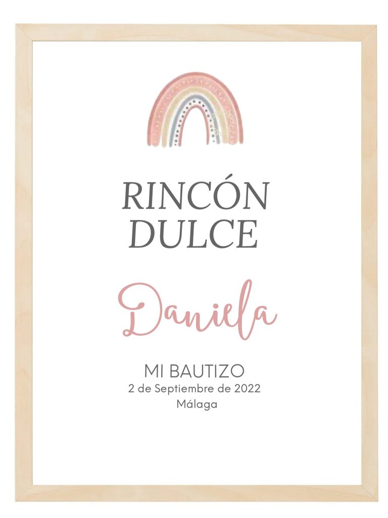 Cartel arcoiris boho • Mi Fiesta de Papel